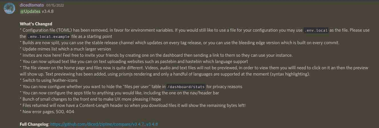 Upload Options – Docs – Zipline