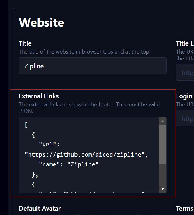 Customizing the Dashboard – Docs – Zipline