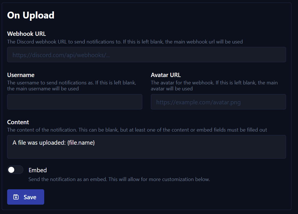Discord Webhooks – Docs – Zipline
