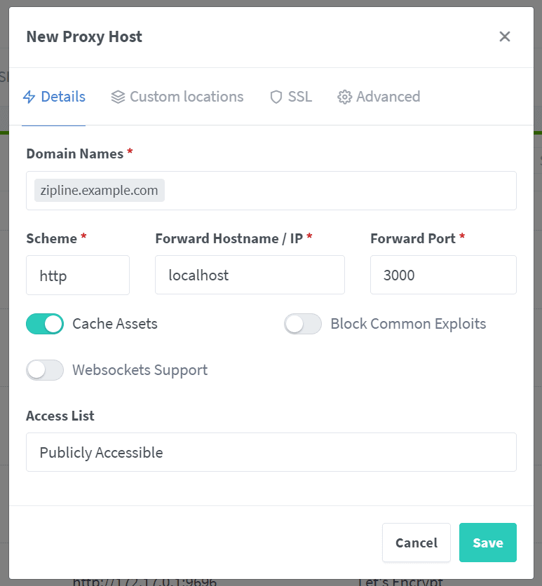 Reverse Proxy – Docs – Zipline