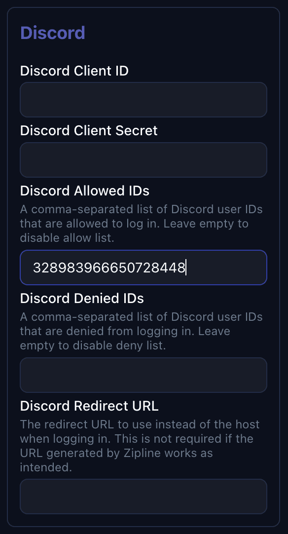 Discord – Docs – Zipline